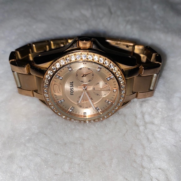 Fossil | Accessories | Fossil Womens Riley Rose Gold Watch | Poshmark